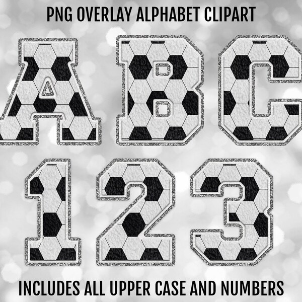 Soccer Letters and Numbers - Etsy
