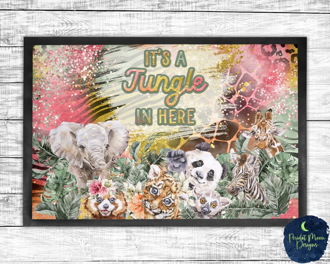 It's a Jungle in Here, Glitter Animal Print, PNG Sublimation Design ...