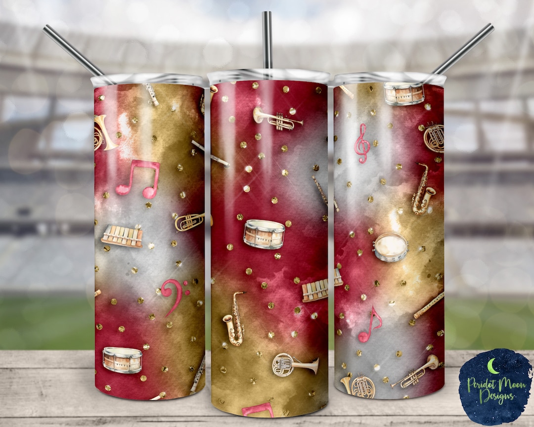 Maroon, Gold, White, Marching Band, Watercolor, School Spirit, PNG ...