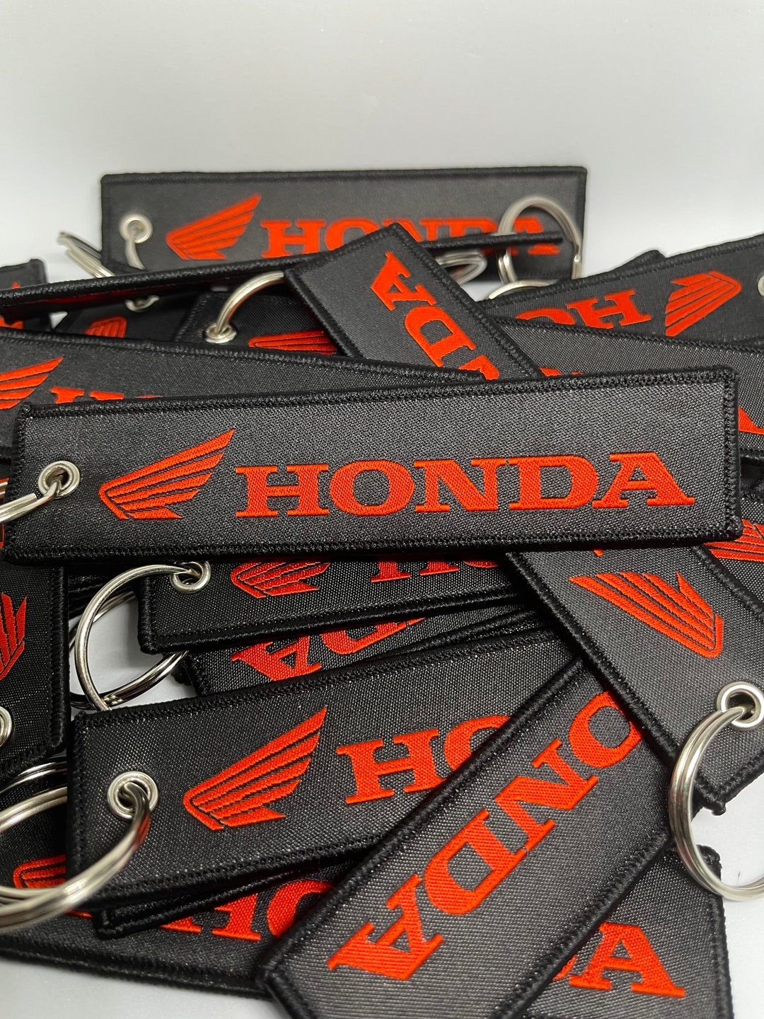 Honda Motorcycle Keychain | Honda Jet Tag | Honda Keychain | Woven ...