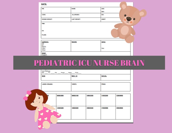Pediatric ICU Nurse Brain Printable Nurse Brain Critical - Etsy