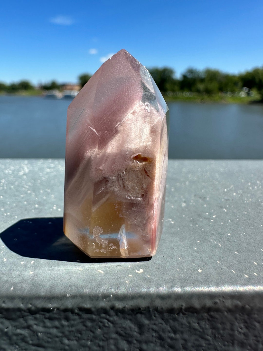 Rare Pink Lithium Tower From Brazil Lithium Point Lithium Crystal Rare ...