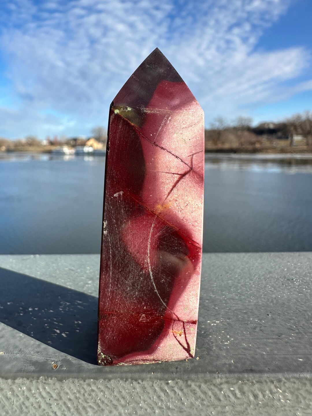 Gorgeous Natural Mookaite Jasper Tower Carving - Etsy