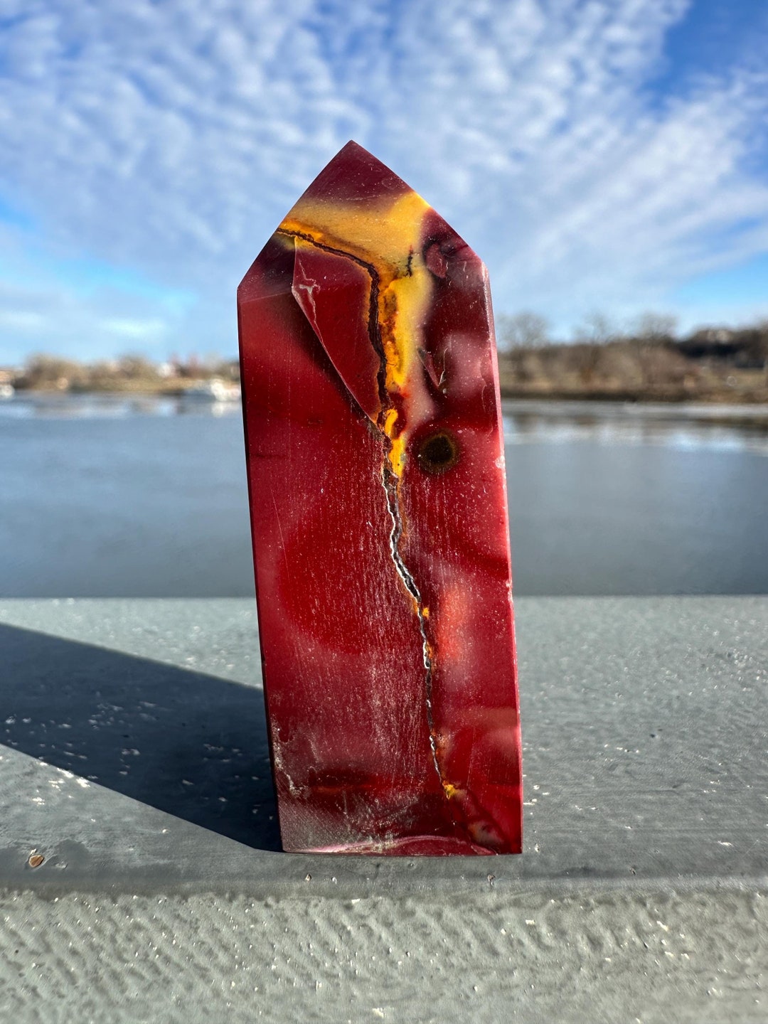 Gorgeous Natural Mookaite Jasper Tower Carving - Etsy