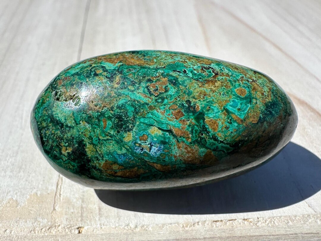 Beautiful Azurite and Malachite Palm Stone From Peru - Etsy