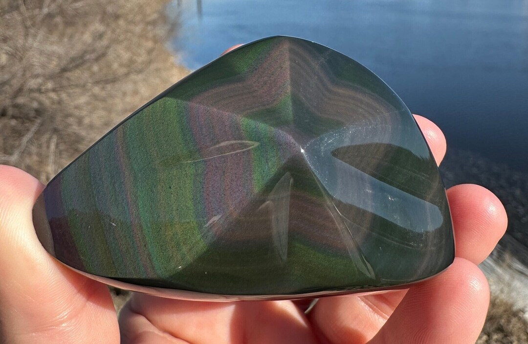 Rainbow Obsidian Star Freeform From Mexico tucson Exclusive Obsidian ...