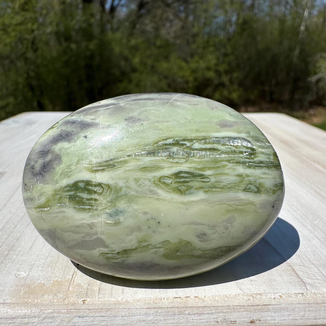 Polished Banded Serpentine Palm Stone | Infinite Stone Palm Stone - #2 ...