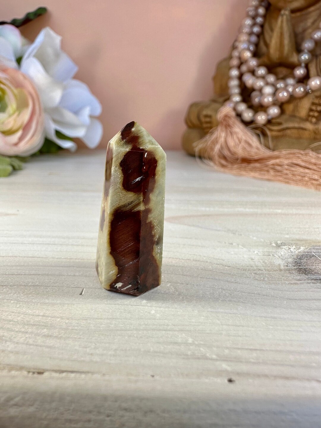 Mini Amphibole Quartz Polished Point From Brazil | Red Amphibole ...