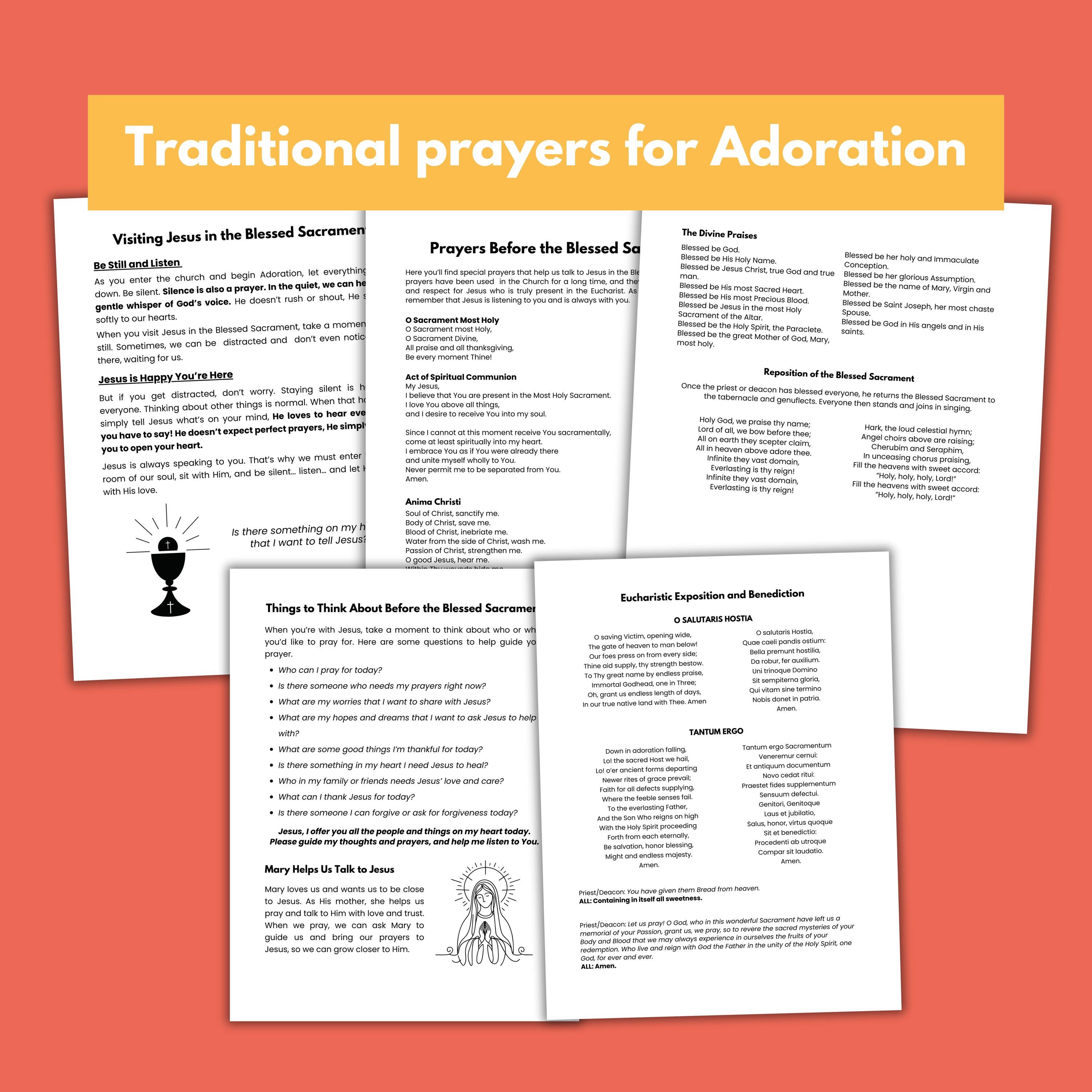Adoration Blessed Sacrament Printable Activity Pack for Kids Catechesis ...