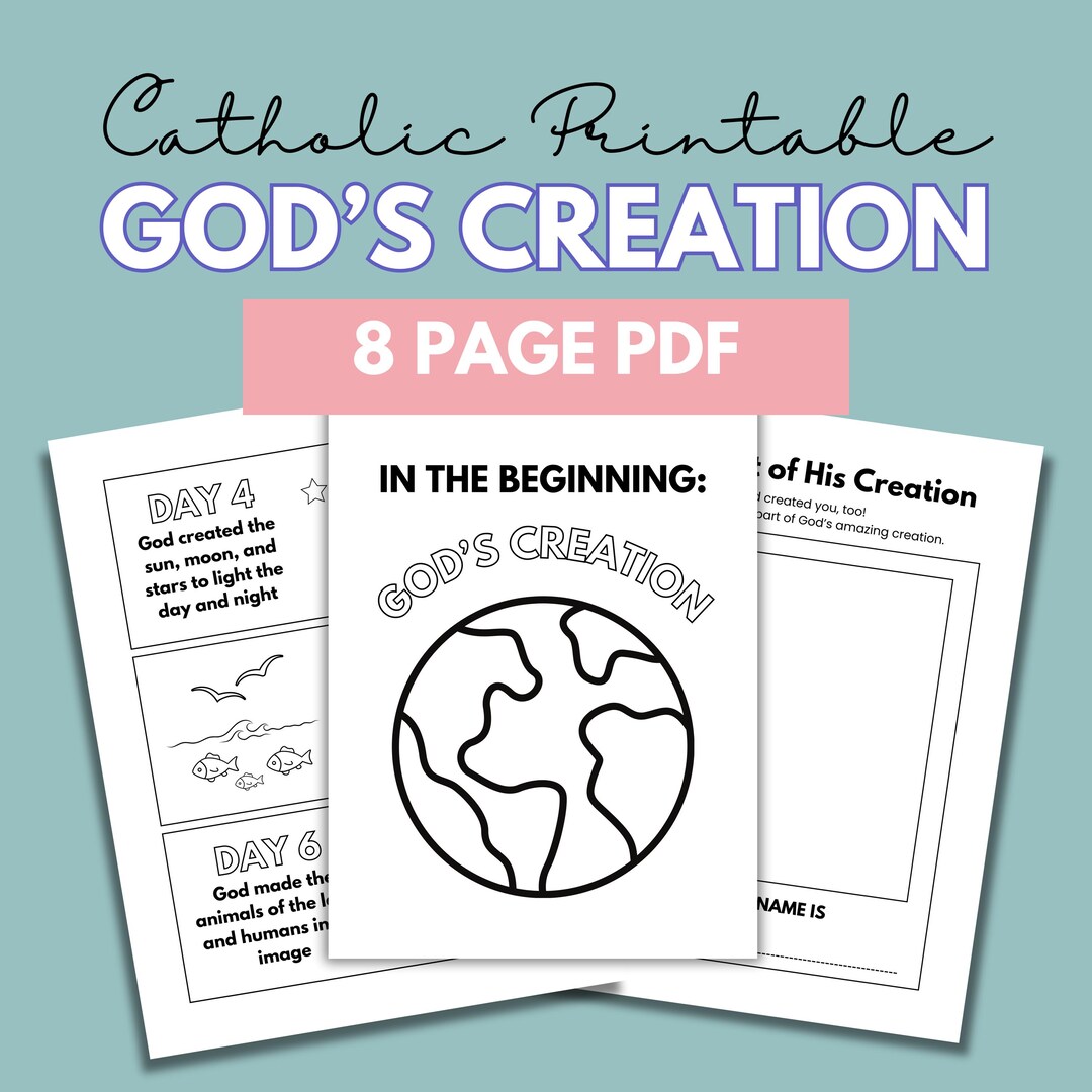 Creation Printable for Kids – Activity Pack With Coloring & Drawing ...