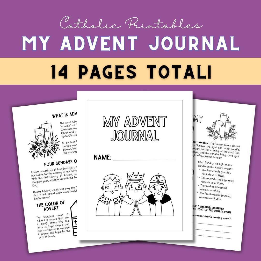 Kids Advent Activity Book | Catholic Christmas Printables | Nativity ...
