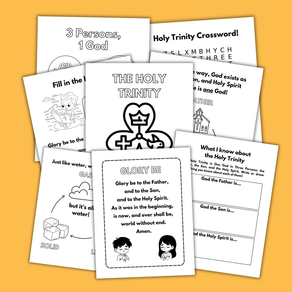 Holy Trinity Activity Pack: Catholic Kids Catechesis (PDF) - Etsy