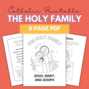 Holy Family Printable Activity Pack for Kids Catechesis Resources ...