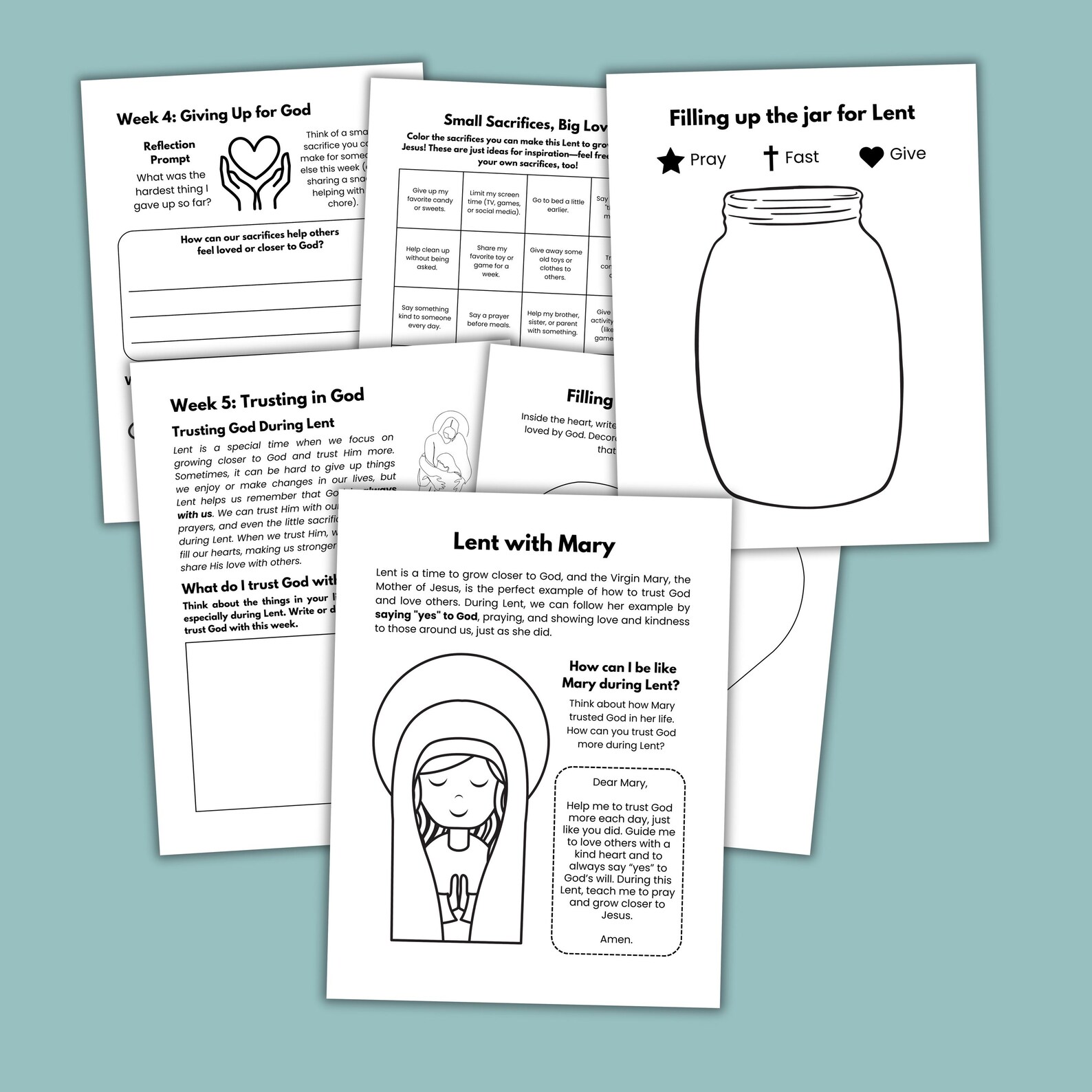 Lent Journal for Kids: Printable Reflection Prompts and Activities ...
