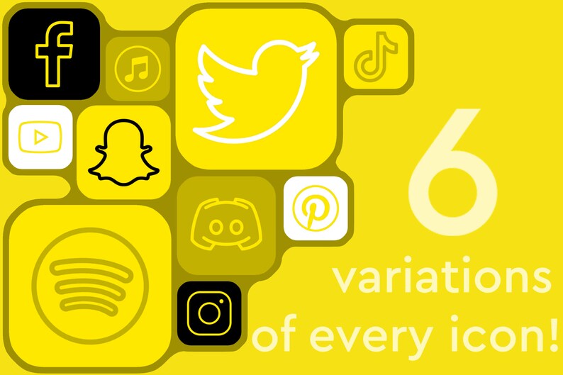 YELLOW Block Coloured Ios App Icons, Widgets and Wallpapers 6 ...
