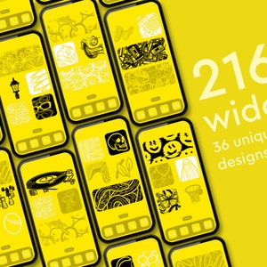 YELLOW Block Coloured Ios App Icons, Widgets and Wallpapers 6 ...