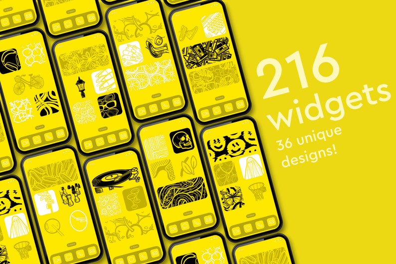 YELLOW Block Coloured Ios App Icons, Widgets and Wallpapers 6 ...