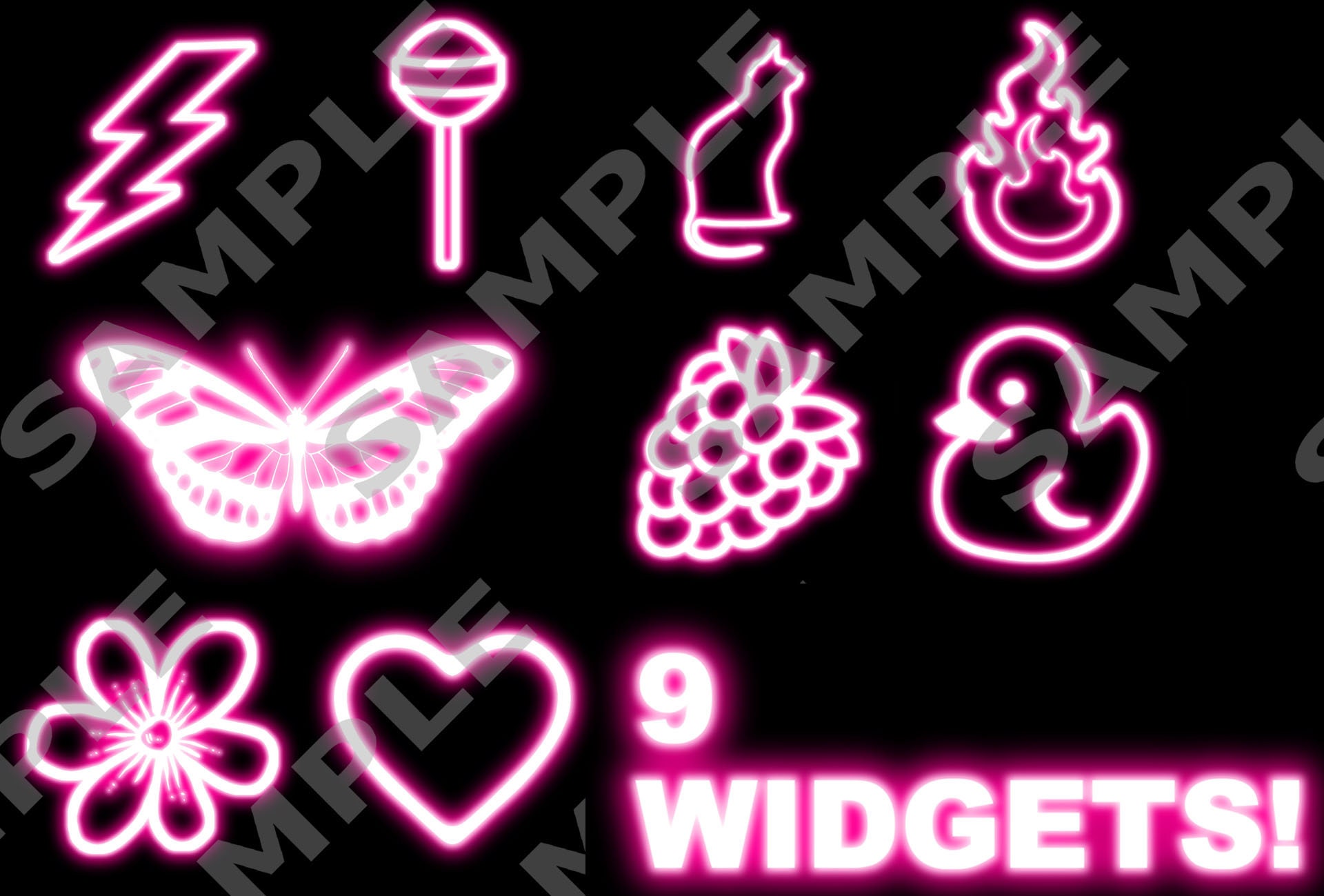 Pink Neon Ios App Icons, Widgets and Lock Screens - Etsy