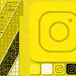 YELLOW Block Coloured Ios App Icons, Widgets and Wallpapers 6 ...