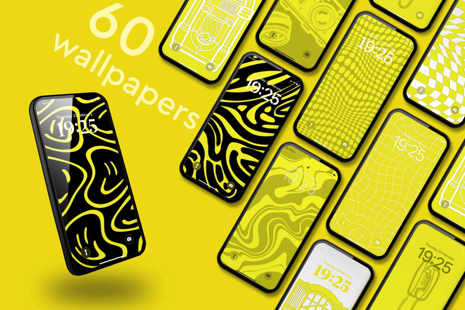 YELLOW Block Coloured Ios App Icons, Widgets and Wallpapers 6 ...