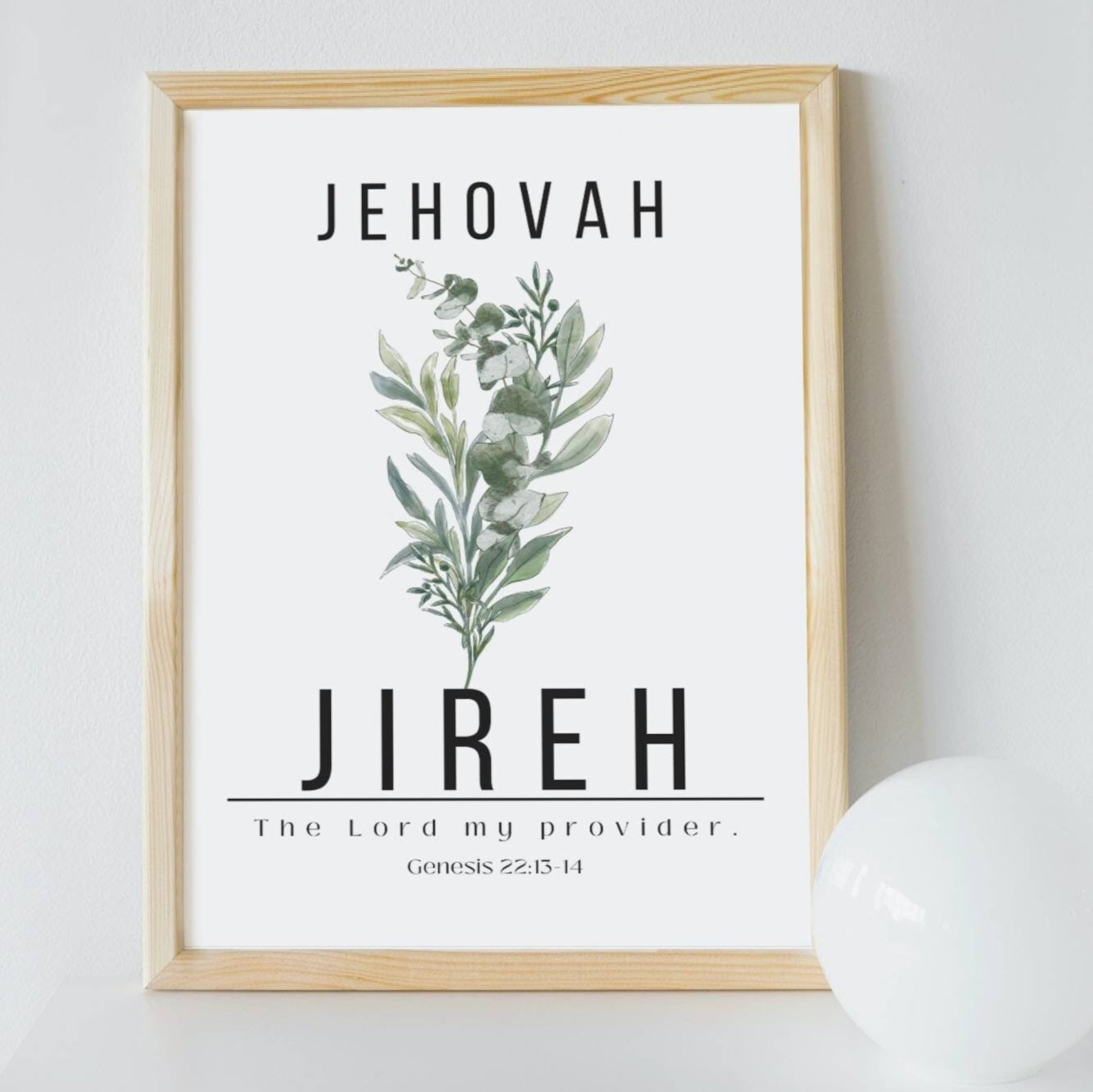 Names of God Set of 6 Christian Art Prints, Jehova Jireh Rapha Shalom ...