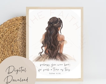 Perhaps You Were Born for Such a Time as This, Watercolor Printable ...