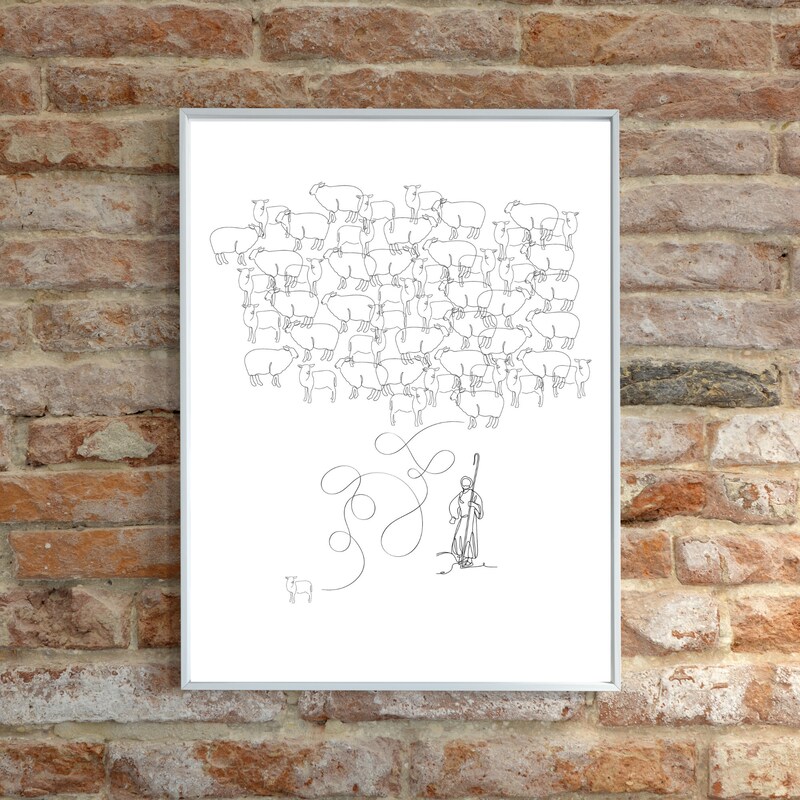 Christian Line Art - Etsy