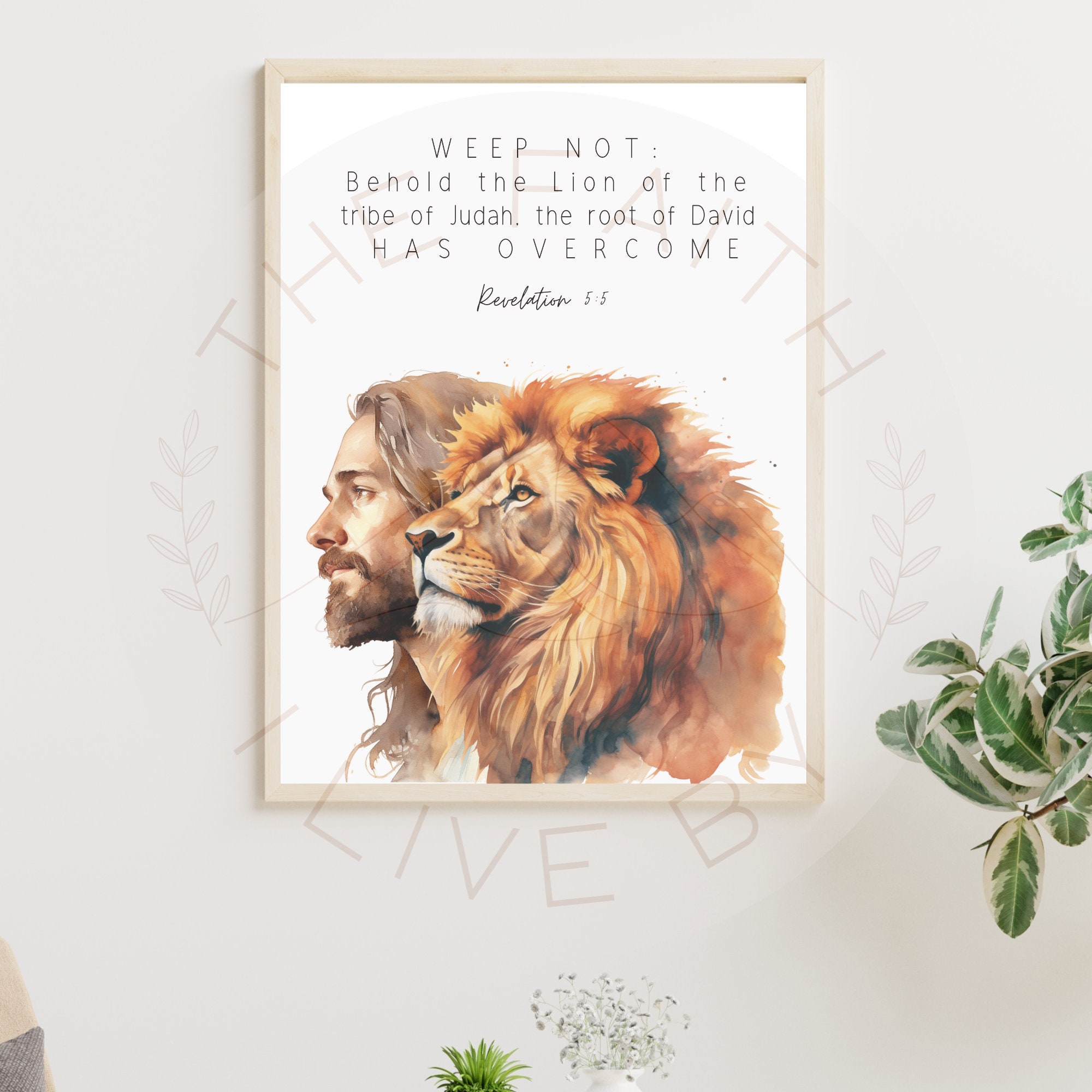 Jesus the Lion of the Tribe of Judah Has Overcome, Revelation 5:5 KJV ...