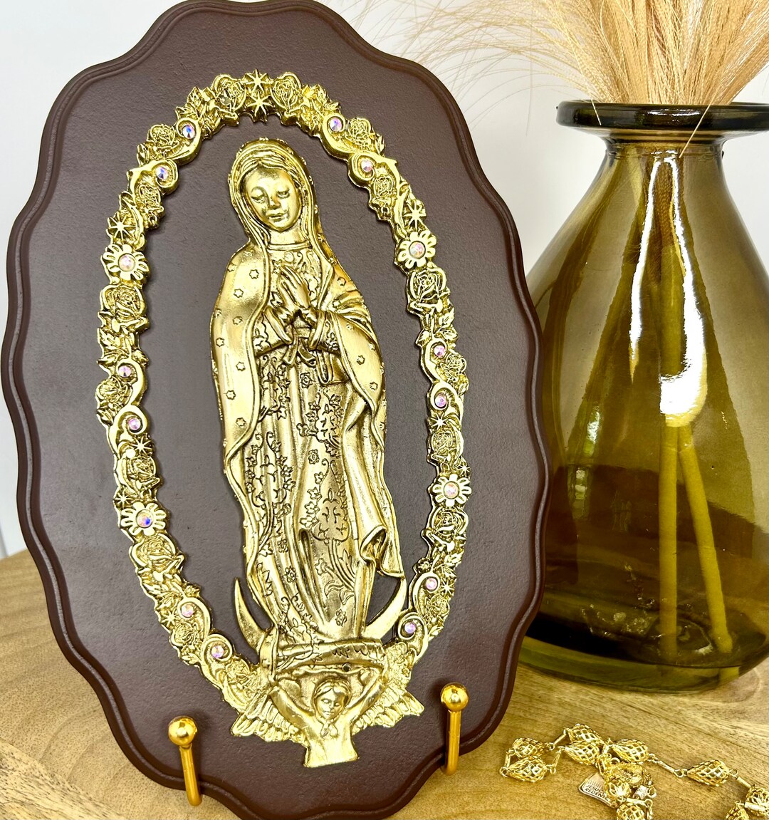 Our Lady of Guadalupe Altarpiece With Gold Metal - Etsy