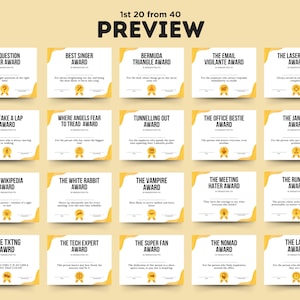 Employee Appreciation Gifts Award Certificates, 40 Printable and ...