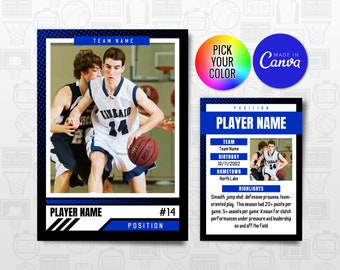Basketball Trading Cards Template Customizable Basketball Player Card ...