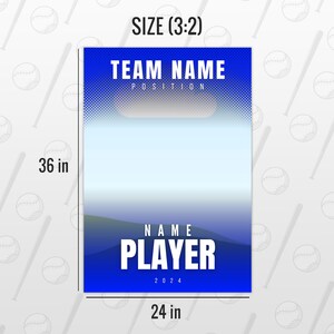 Baseball Poster Template, Customizable Senior Banner Canva Template ...