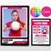 Volleyball Trading Cards Template, Customizable Player Card Canva ...
