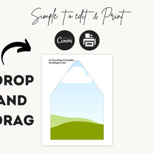 Envelope Liner Template, Easy and Fully Customized Envelope Liner, DIY ...