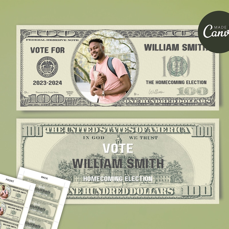 School Vote for Me Poster - Etsy