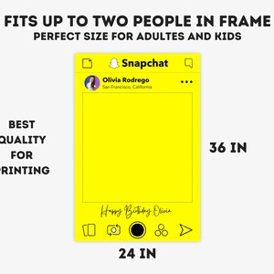 Snapchat Frame Template, Editable Social Media Poster Canva Template ...