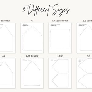 A7 Envelope Liner Template, Envelope Liner A7 Square Flap & Euroflap ...