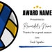 Volleyball Award Certificate Editable Canva Template, Printable Award ...