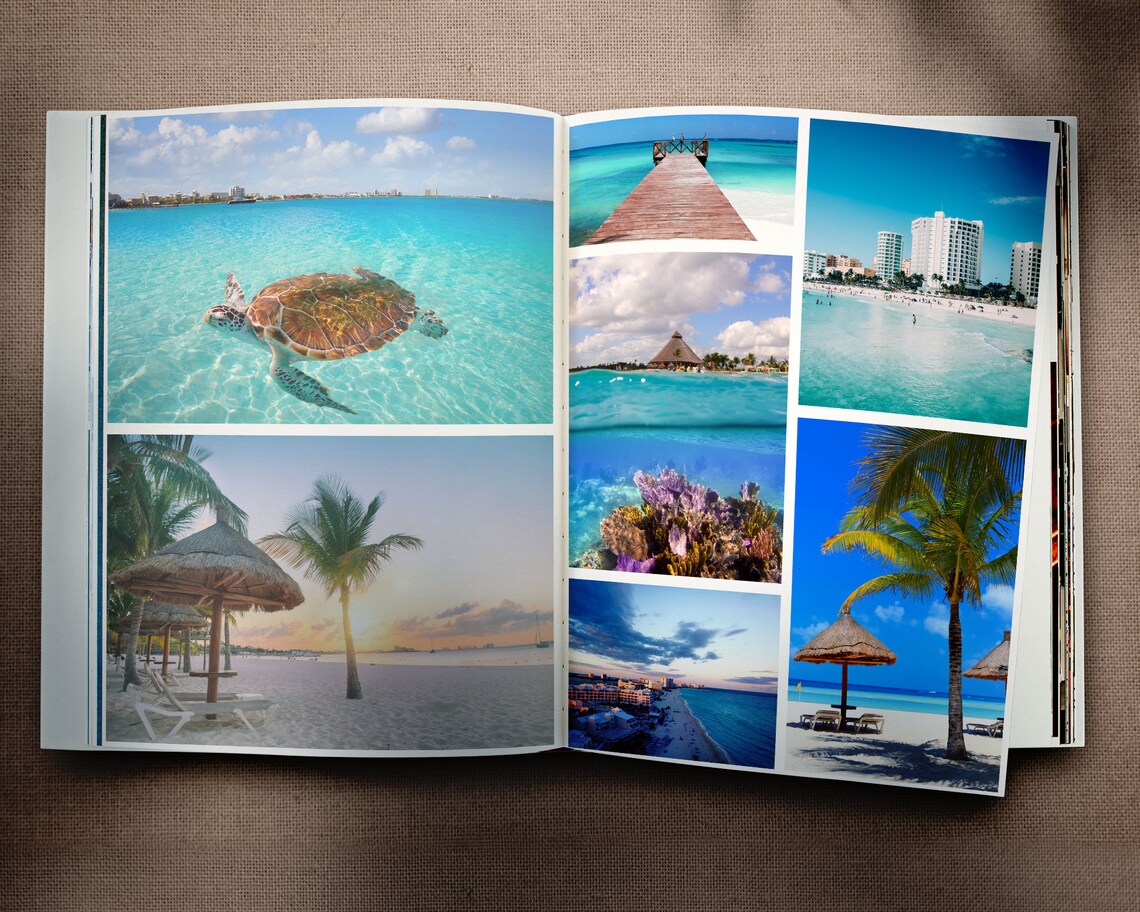 Travel Photo Album Template, Digital Photo Album, Editable Canva ...