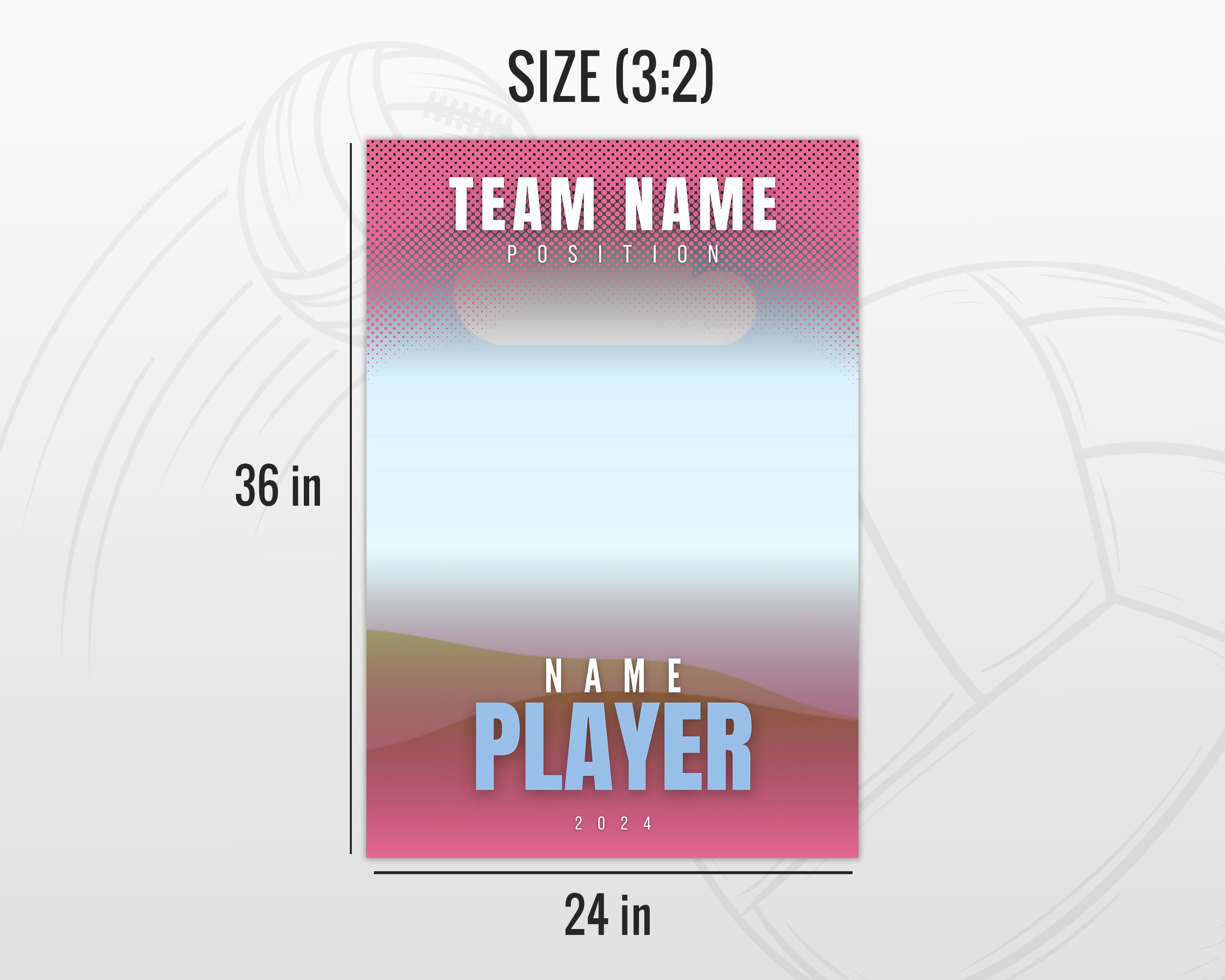 Volleyball Poster Template, Customizable Senior Banner Canva Template ...