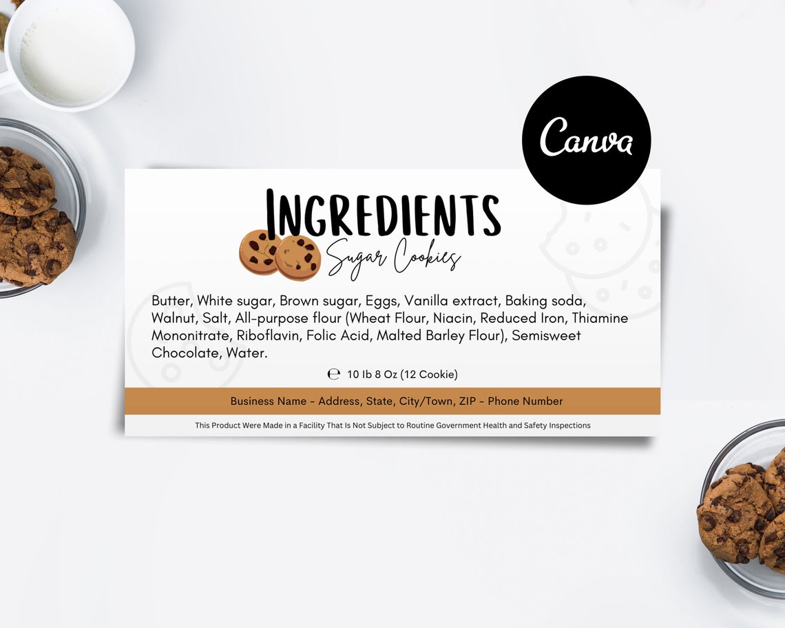 Editable Cookie Business Templates Bundle Thank You Card - Etsy