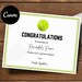 Editable Tennis Award Certificates CANVA Template Printable Custom ...