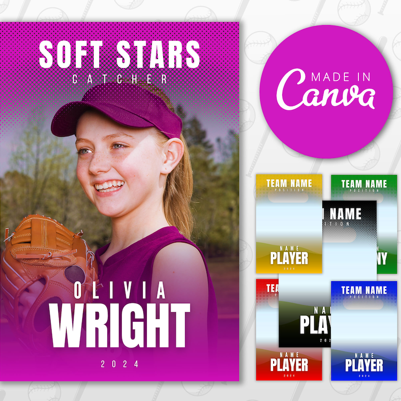 Softball Banner Template - Etsy