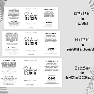 Custom Product Label, DIY Label Design for Dropper Bottle, Oil Bottle ...