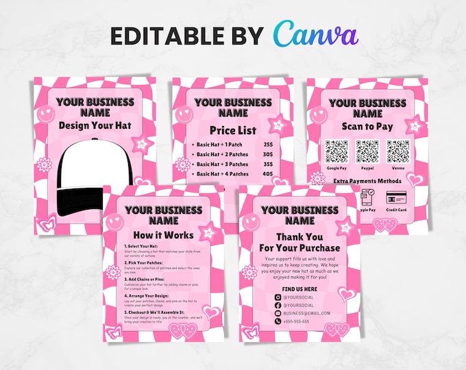 Custom Trucker Hat Bar Starter Kit Boujee Package! Perfect for Hat Bars ...