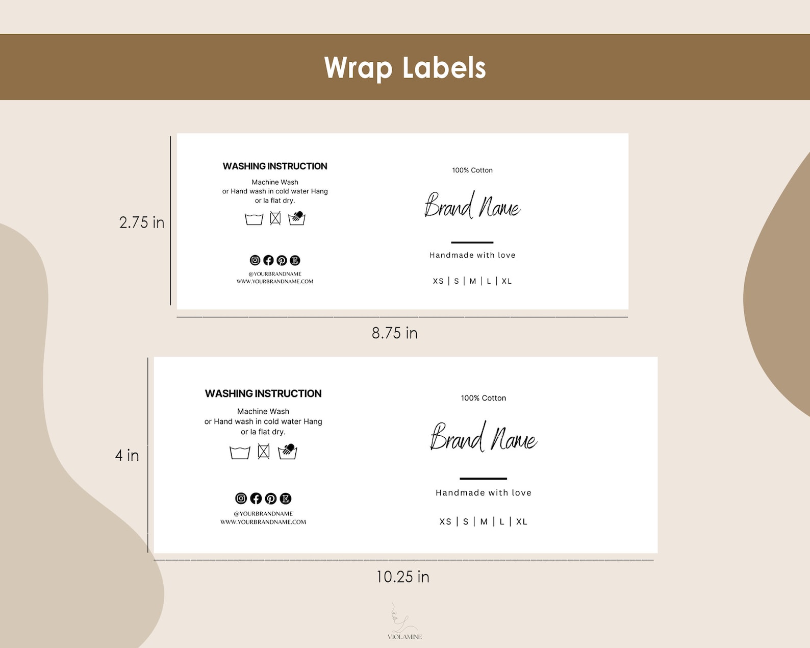 Editable Dishcloth Label Template DIY Washcloth Hang Tag - Etsy