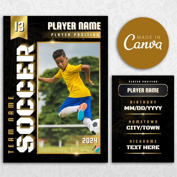 Soccer Card - Etsy