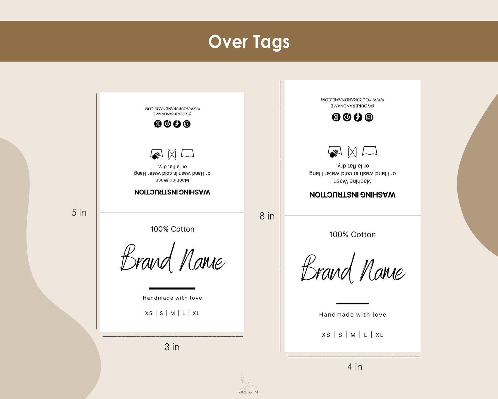 Editable Socks Label Template, DIY Socks Hang Tag, Fold Over Tag, Wrap ...