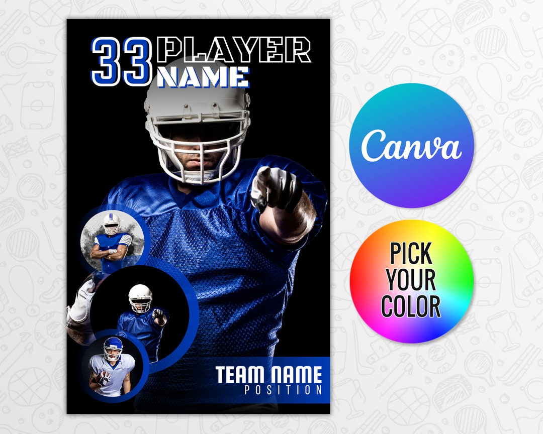 Sport Banner Template, Editable & Printable DIY High School Sports ...