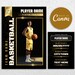 Basketball Card Template, DIY Golden Sport Cards Printable ...
